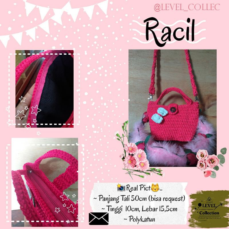 Jual Tas Rajut Mini Racil | Shopee Indonesia
