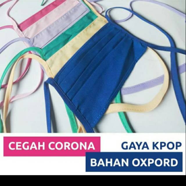 Jual Ecer masker kain tali sambung masker kesehatan | Shopee Indonesia