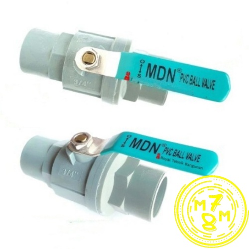 Jual Ball Valve / Stop Kran MDN PVC Stainless Steel ukuran 1 1/2 inch | Shopee Indonesia