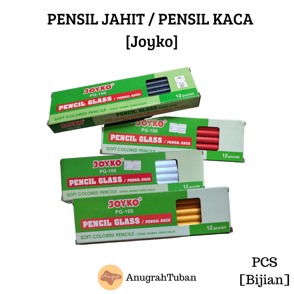 Jual [Joyko] Pensil Jahit/Pensil Kaca/Pensil Pola/Pensil Kapur/Kapur ...