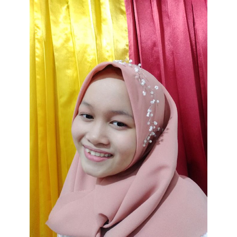 Jual Headpiece hijab mutiara putih mix ukuran 3mm | Shopee Indonesia
