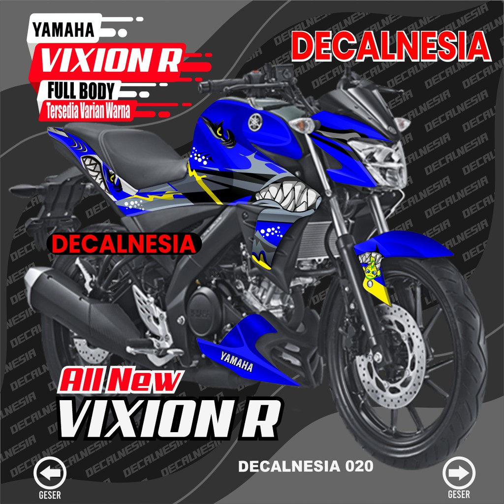 Jual Decal Stiker Motor Vixion R 155 New Modifikasi Variasi Sticker ...