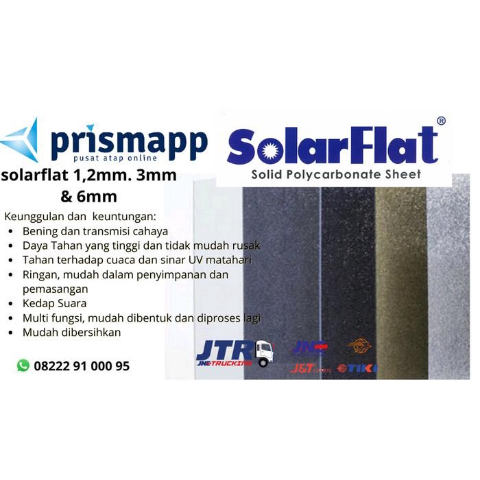Jual Solarflat 1.2mm, Atap Solid Solartuff, Solar Flat per 50 cm ...