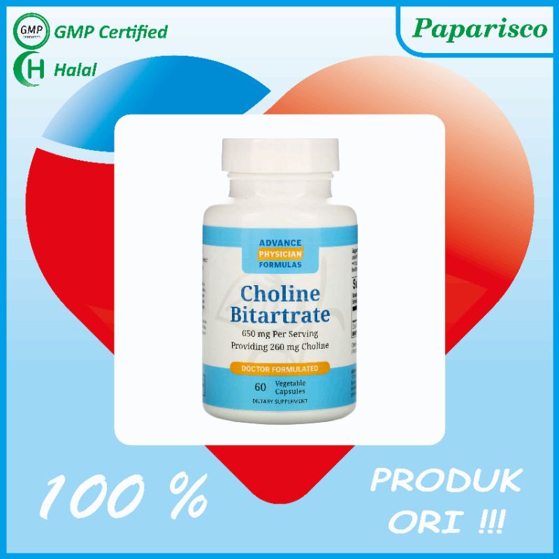 Jual Advance Physician Formulas Choline Bitartrate 650 mg (60 Vegetable ...