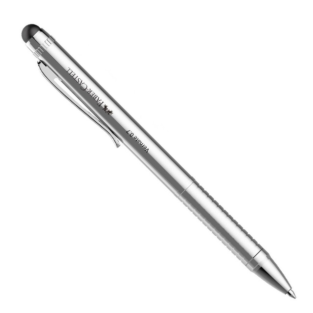 Jual Faber-Castell Ballpoint Stylus Pen Vernate Silver Metalic | Shopee ...