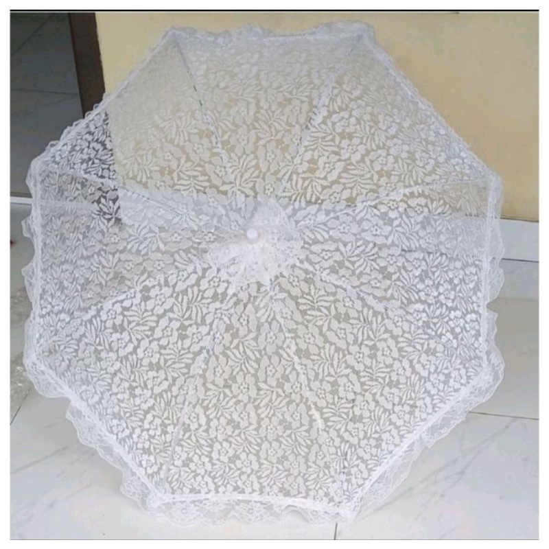 Jual Payung Renda Lace Wedding Putih uk. L untuk Dekorasi Photo PreWed ...