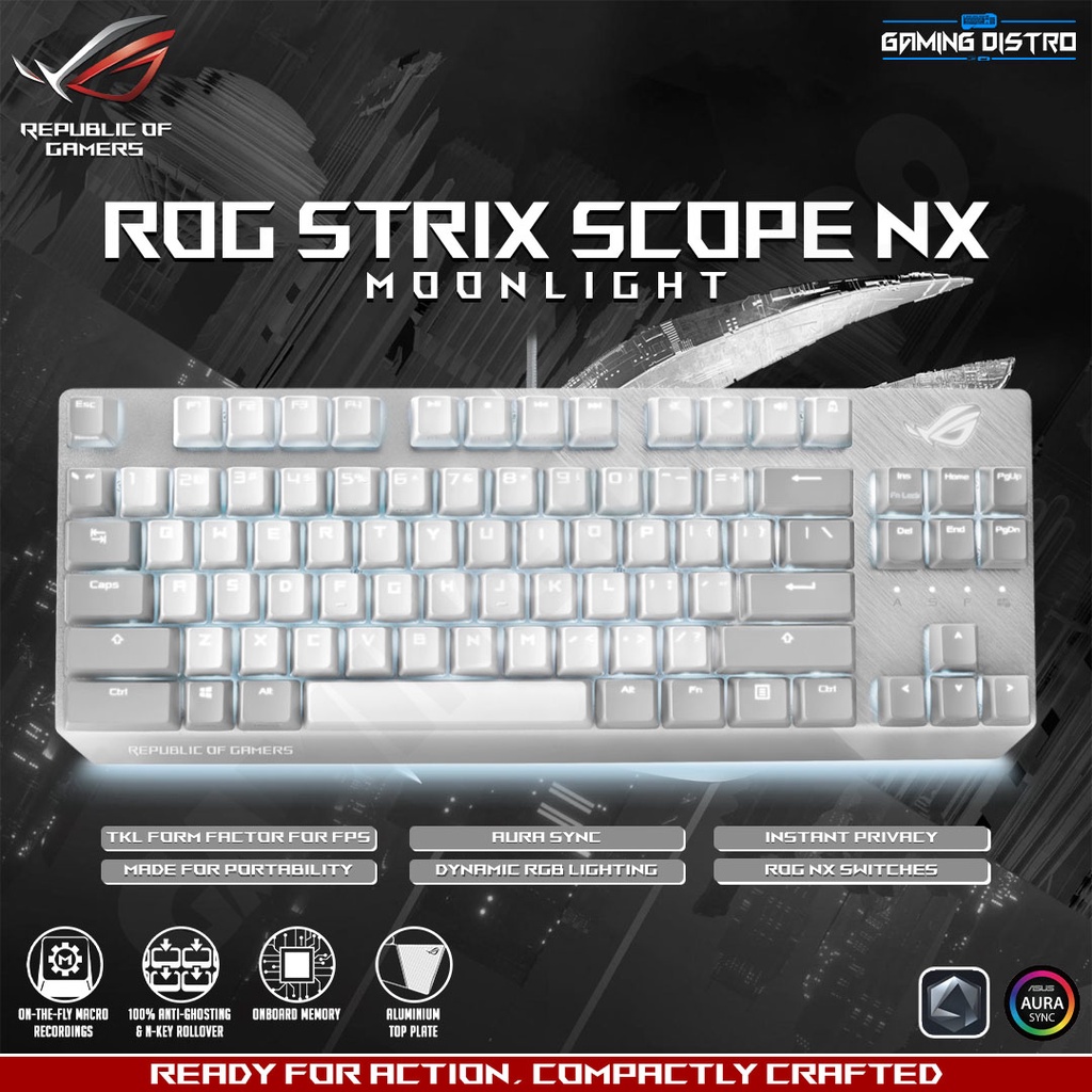 Jual ROG - ASUS ROG Strix Scope NX TKL Moonlight White Mechanical ...