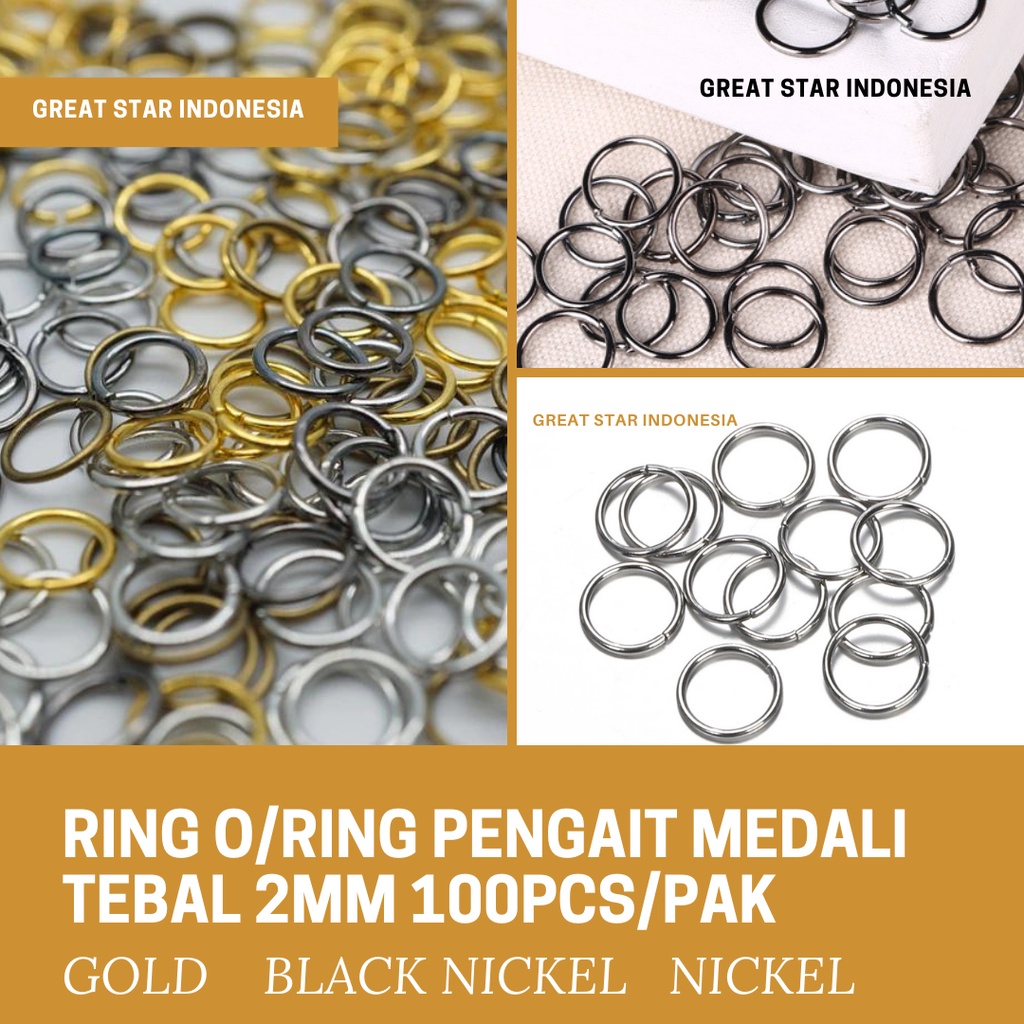 Jual RING O/RING PENGAIT MEDALI 1.5 CM TEBAL 2MM 100PCS/PAK | Shopee ...