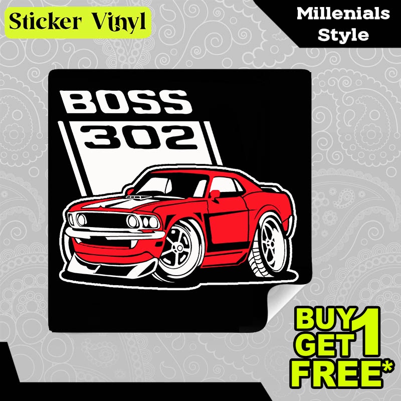 Jual Stiker Sticker Boss 302 Mustang Mobil Klasik Desain Keren dan ...