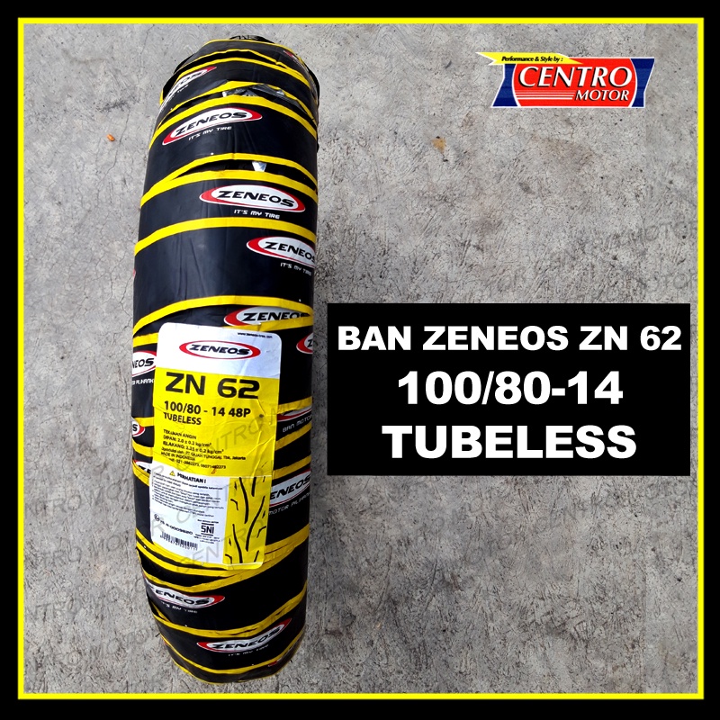 Jual ZENEOS ZN62 100/80-14 Ban Motor Tubeless Matic | Shopee Indonesia