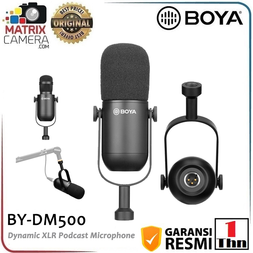 Jual Boya BY-DM500 Dynamic XLR Podcast Microphone | Shopee Indonesia
