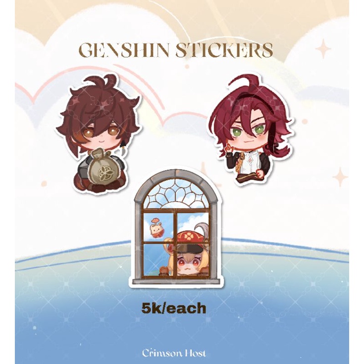 Jual Genshin Impact Sticker Zhongli Heizou Klee | Shopee Indonesia
