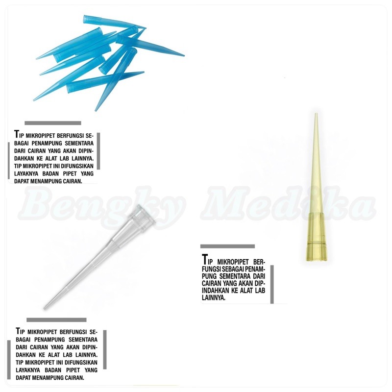 Jual White Tip Blue Tip Yellow tip Penampung Cairan Sementara | Shopee ...