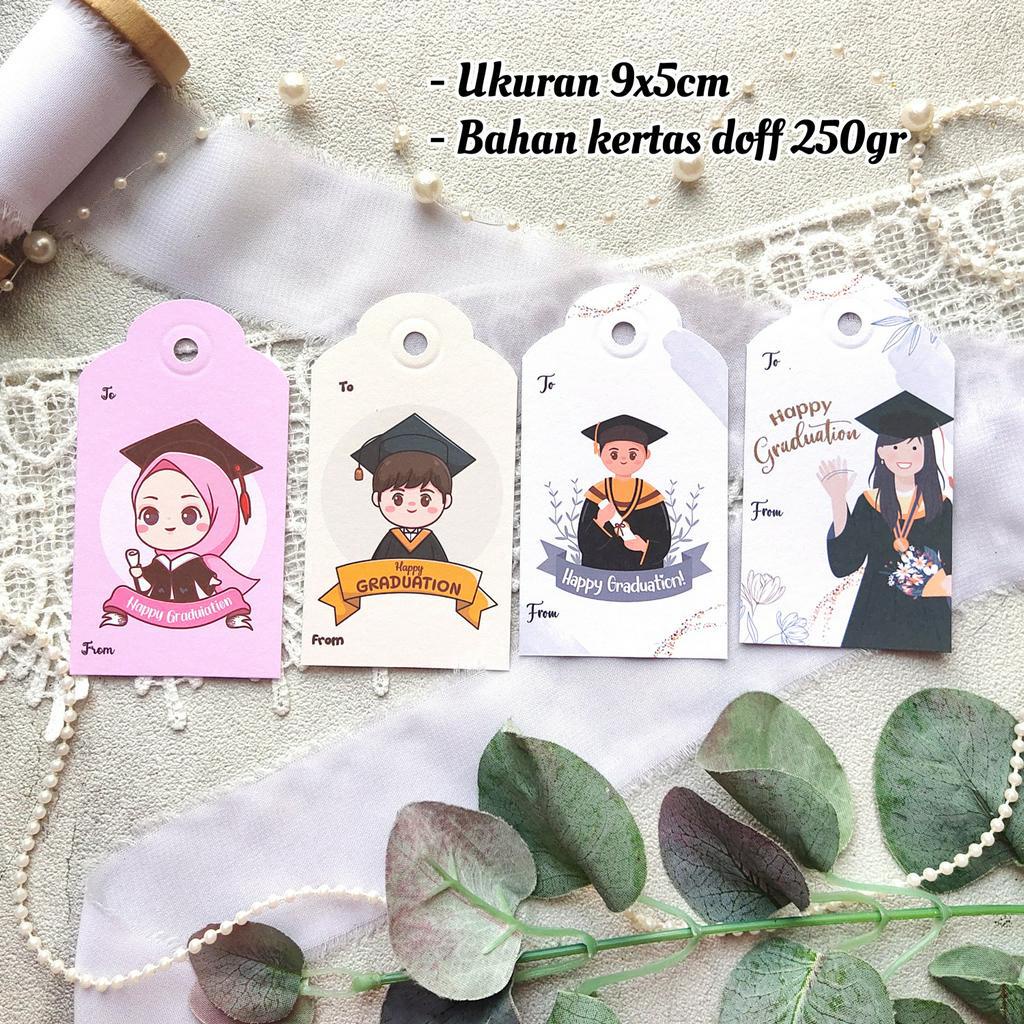 Jual Hangtag Graduation wisuda congratulation happy karikatur character ...