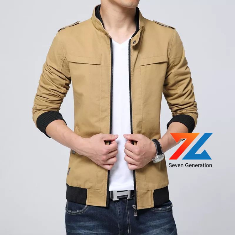 Jual jaket katun pria new model keren/jaket pria gaul dari bahan katun ...