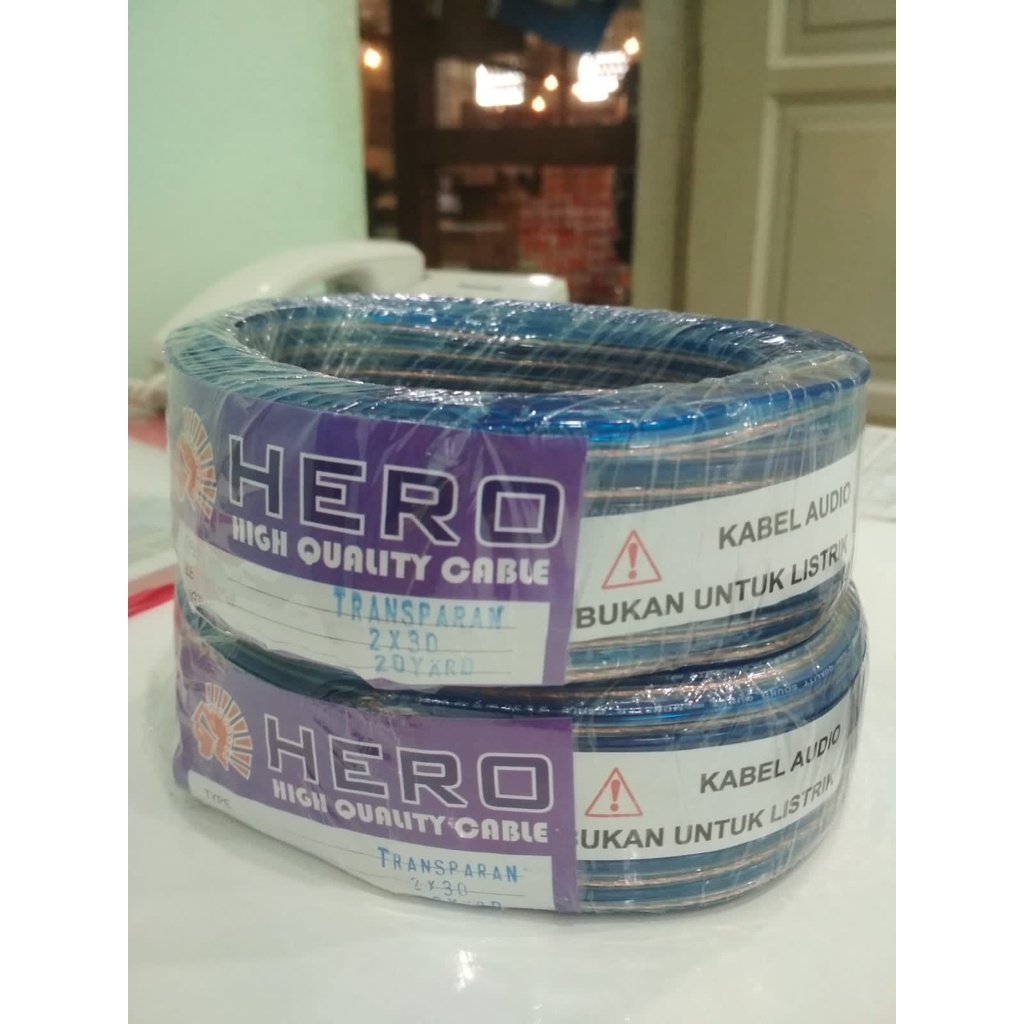 Jual KABEL LISTRIK BENING TRANSPARAN 2 X 30 X 20 YARD HERO KABEL ...
