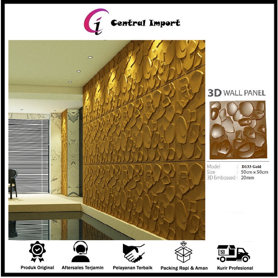 Jual Wallpaper Dinding - Wallpaper 3D - Tridi Wallpaper - PVC Wallpanel D133 | Shopee Indonesia