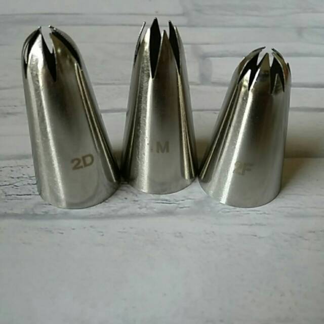 Jual SPUIT CAKE 1M 2D 2F/ SPUIT BUTTER CREAM /PIPING TIPS WILTON ...