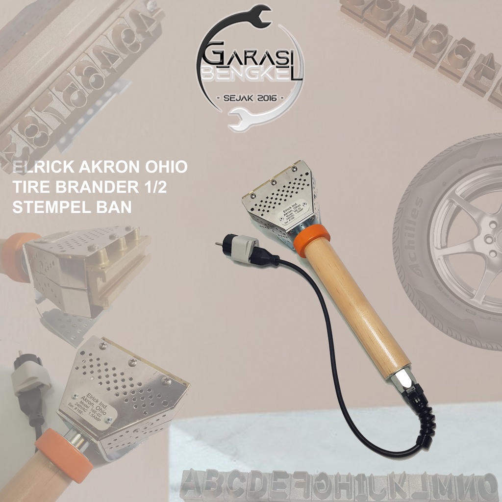 Jual Tire Brander Merk ELRICK AKRON OHIO ( Stempel Ban) | Shopee Indonesia