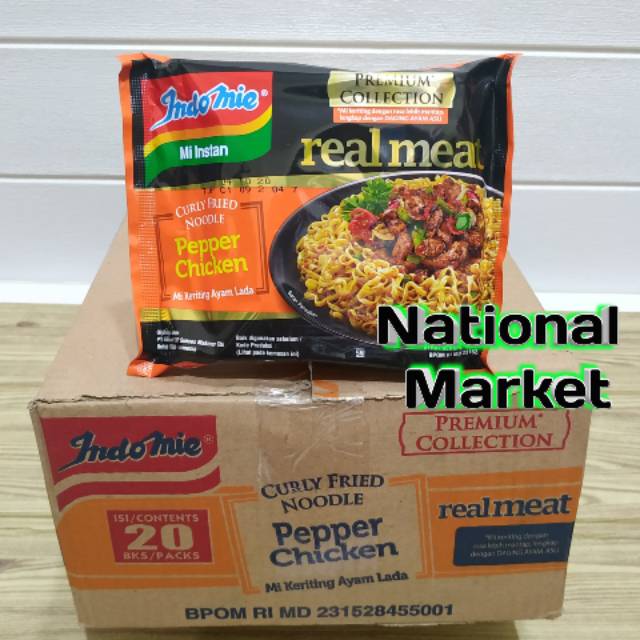 Jual INDOMIE Goreng Real Meat Pepper Chicken Premium 20 bungkus Karton ...