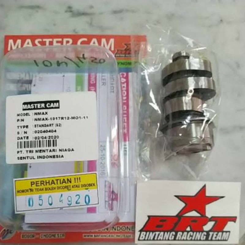 Jual BRT Noken As master cam NMax, New NMax, Aerox tipe R1, S1, S2, T1 ...