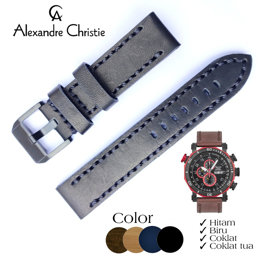 Jual Strap Tali Jam Tangan KUlit Alexander Christie AC6507 | Shopee ...