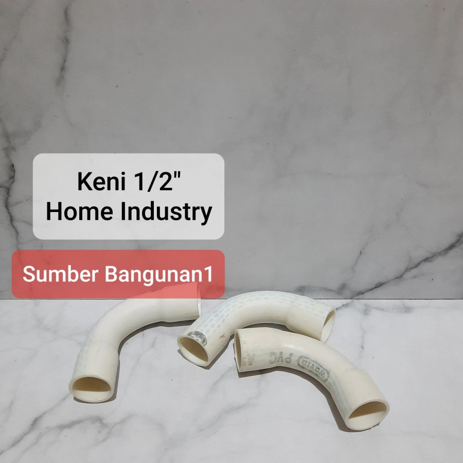 Jual Keni 1/2" inch panjang putih knie 1/2 sambungan pipa knee elbow ...