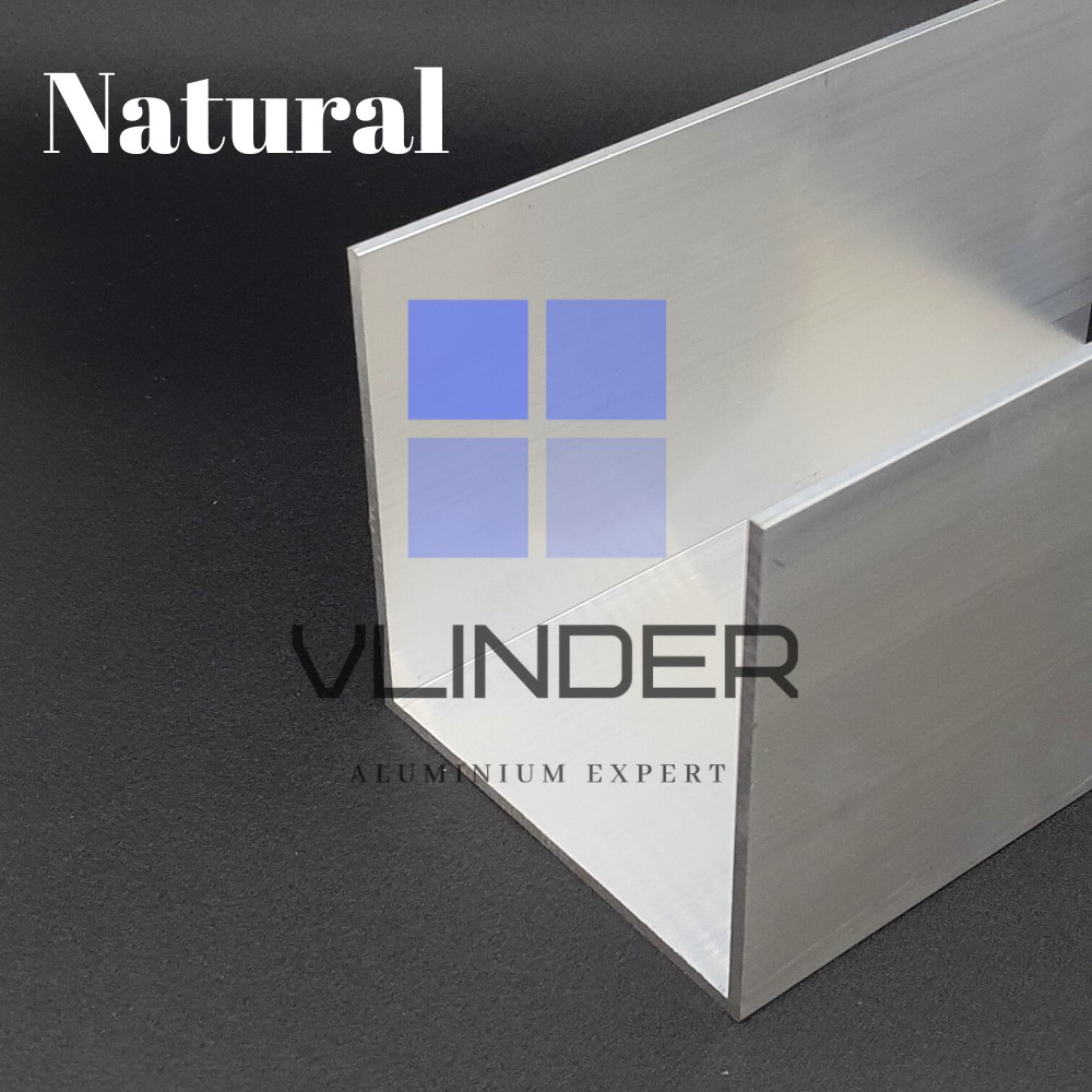 Jual U Channel Aluminium 4 inch x t. 3.18 mm - L. 10 cm | Shopee Indonesia