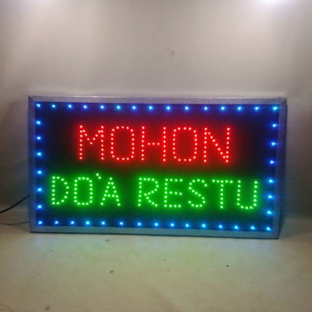 Jual Tulisan lampu led sign outdoor mohon doa restu besar new | Shopee ...