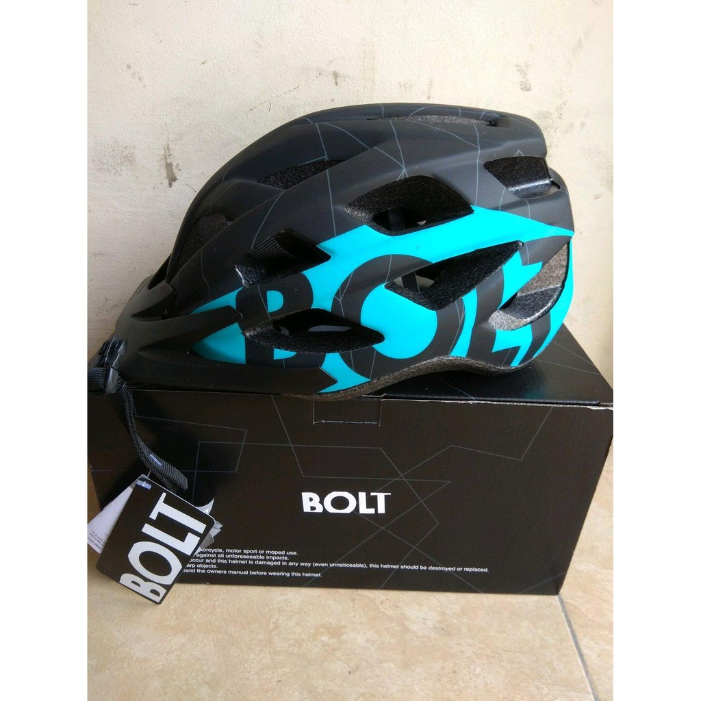 Jual FADA - HELM POLYGON BOLT BIRU HITAM | Shopee Indonesia