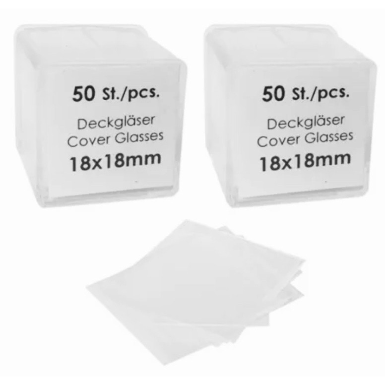 Jual Kaca Penutup Mikroskop Cover Glass Assistent 18, 20, 22, 24 mm isi ...