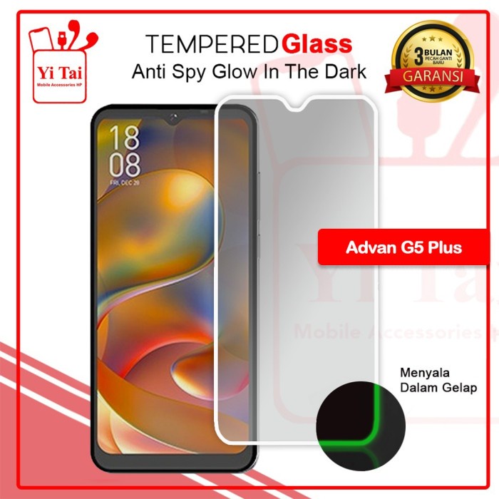 Jual YI TAI - Glow In The Dark Tempered Glass Spy Advan G9 Pro Advan G5 G5 Plus | Shopee Indonesia