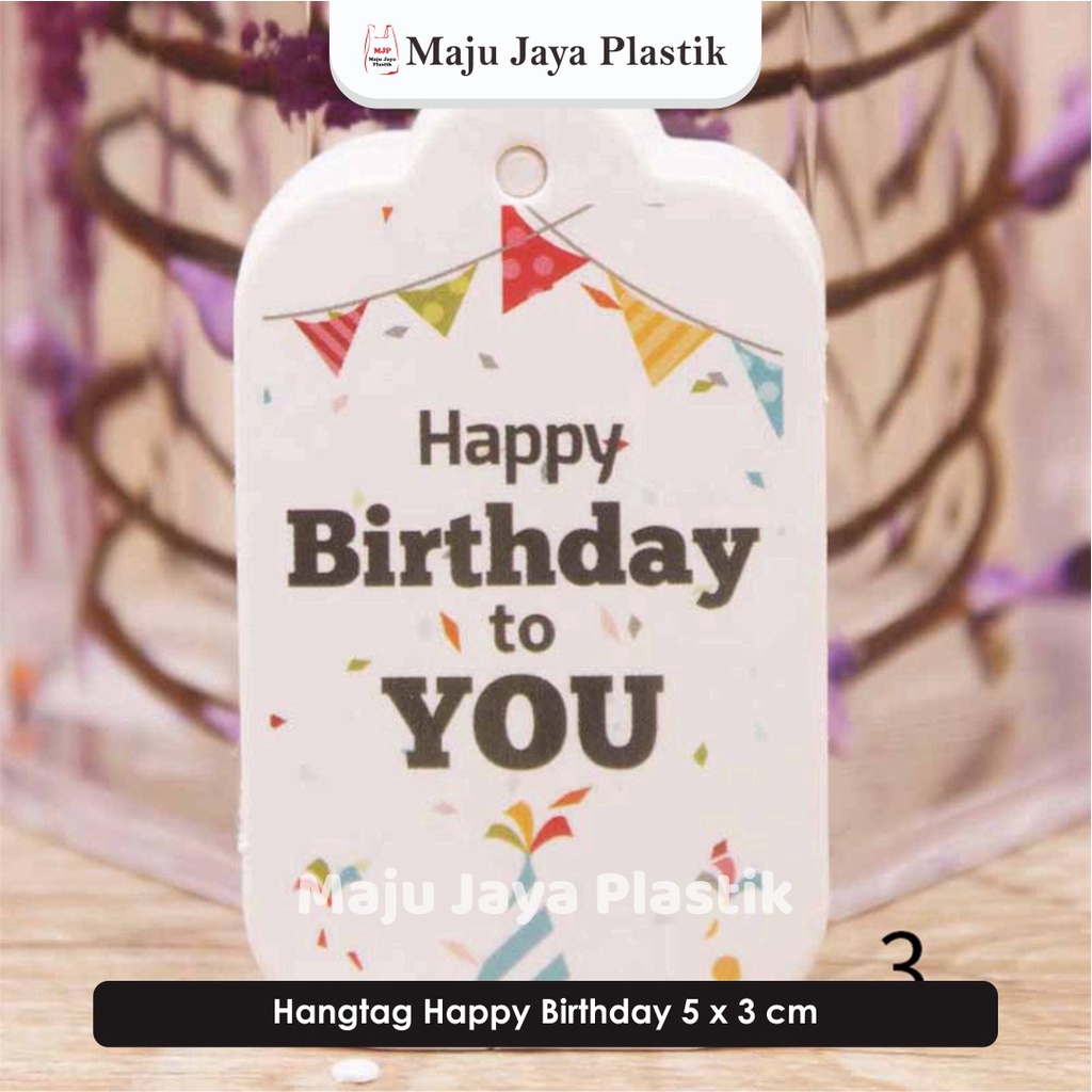 Jual Hang Tag Birthday HBD isi 10pcs / Hangtag Happy Birthday Mini ...