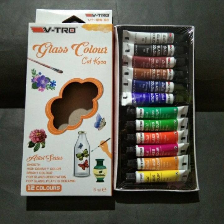 Jual cat kaca, cat tanah liat, cat keramik, glass clolour | Shopee ...