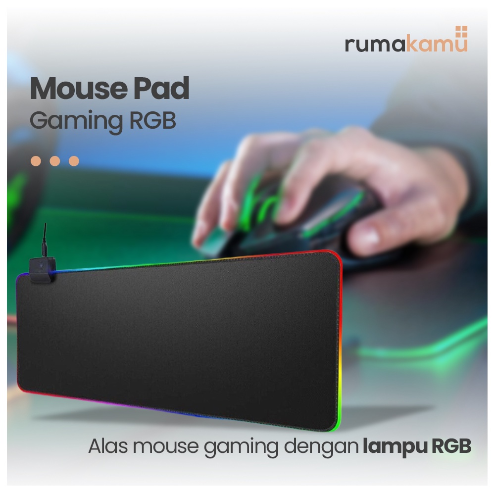 Jual Mouse Pad Gaming Dilengkapi Lampu LED RGB | Shopee Indonesia