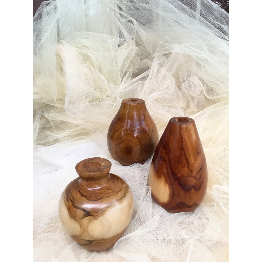Jual Vas Kayu Estetik Aesthetic Bahan Kayu Jati | Shopee Indonesia
