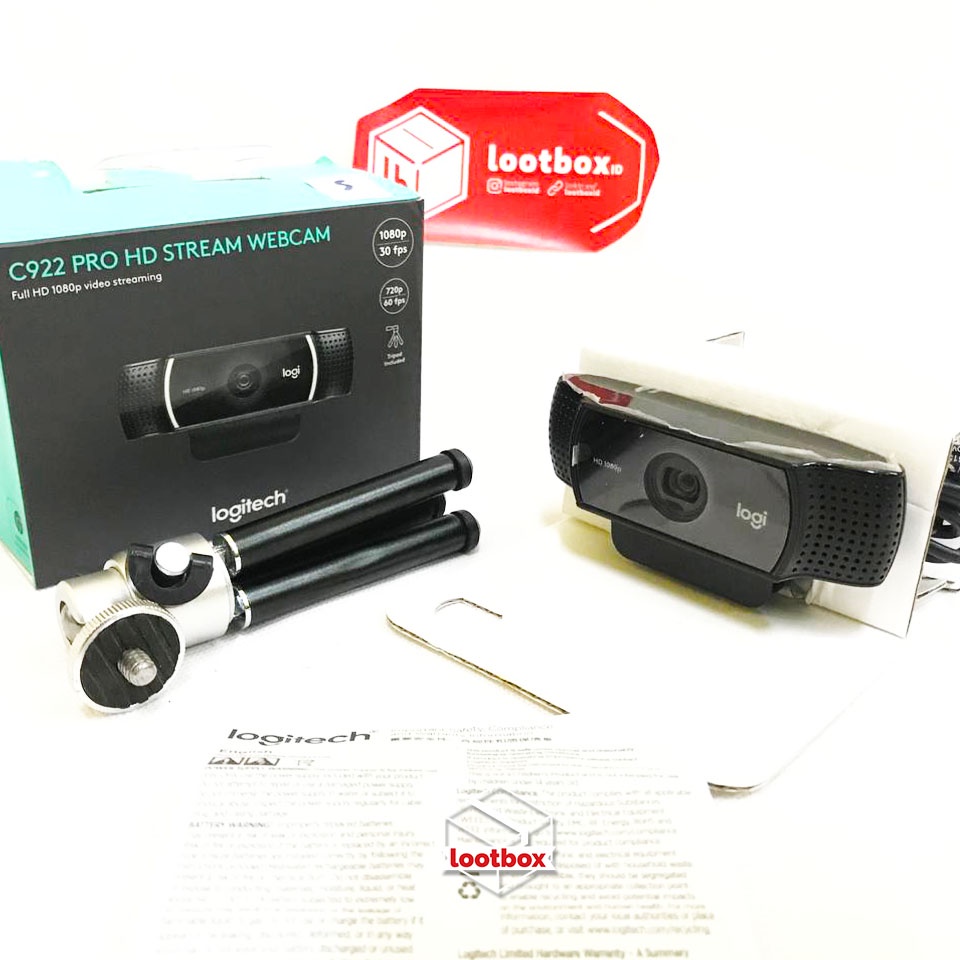 Jual Webcam Full HD 1080p 60 FPS Autofocus Logitech/Logicool C922 ...