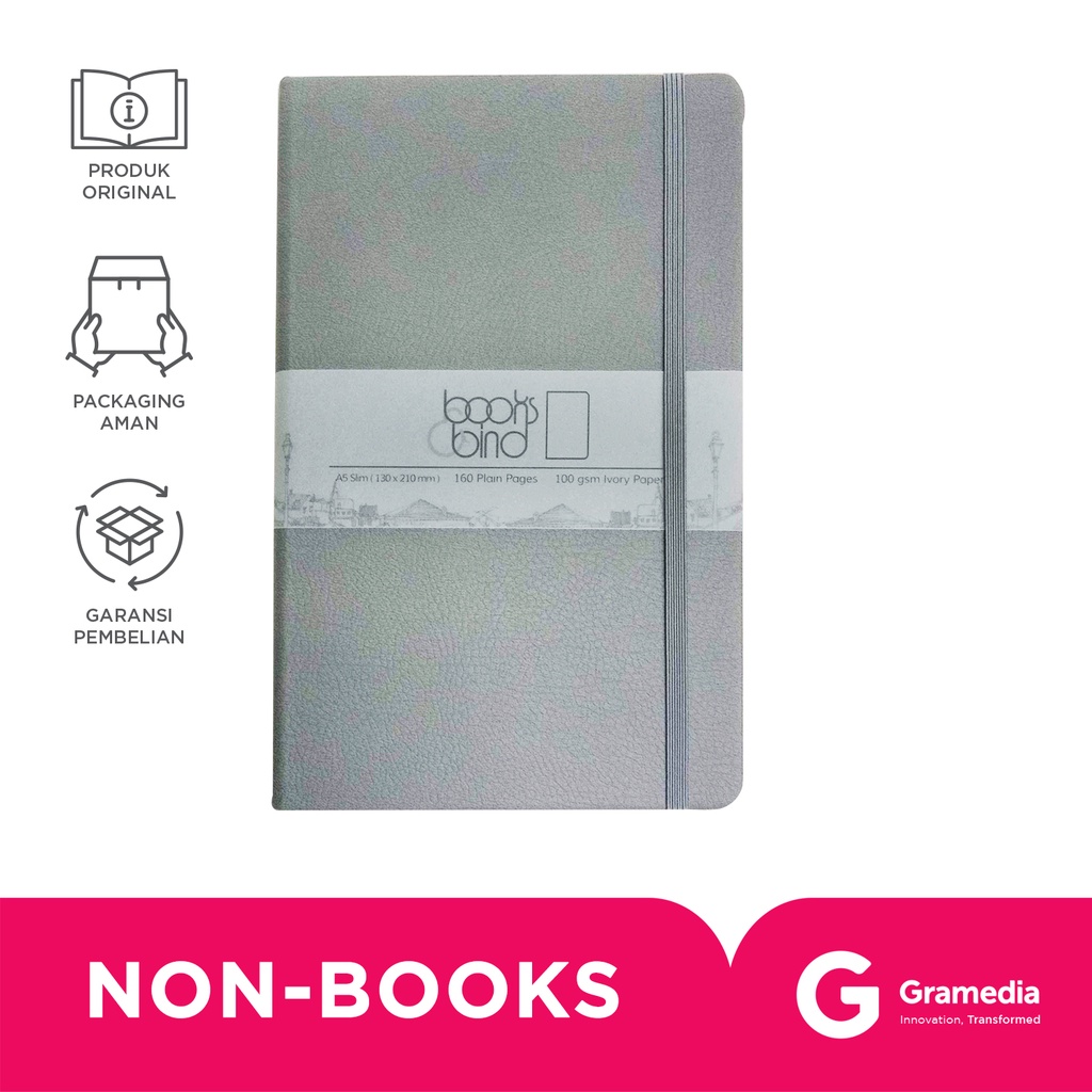 Jual Books&Bind Nb Simple Hc A5-Slim Softgrey | Shopee Indonesia