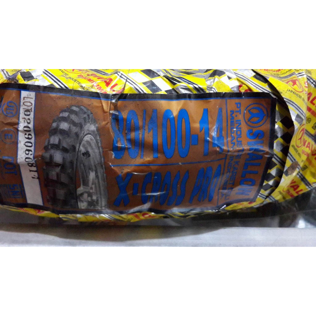 Jual ban mini trail ring 14 ukuran 80/100-14 swallow | Shopee Indonesia