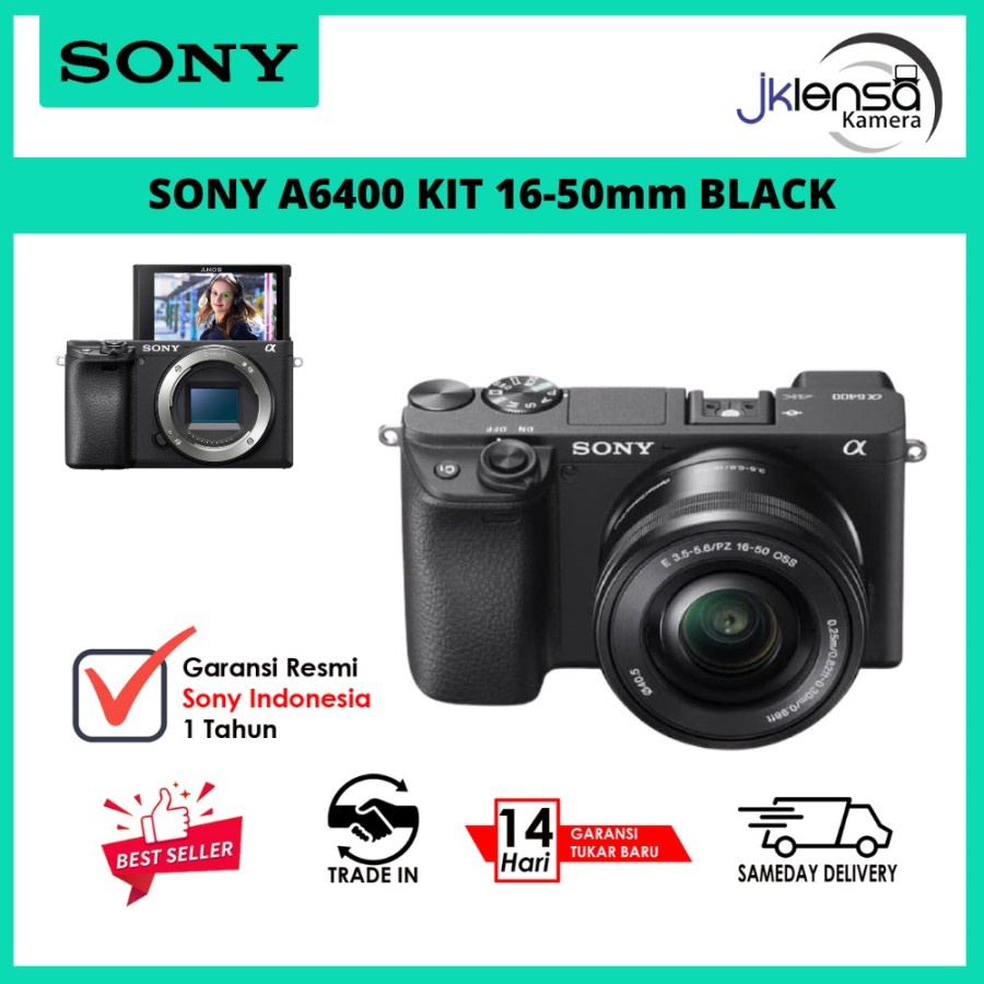 Jual SONY A6400 kit 16-50mm Alpha 6400 kit Kamera Mirrorless - Hitam Garansi Resmi Sony Indo 1 ...