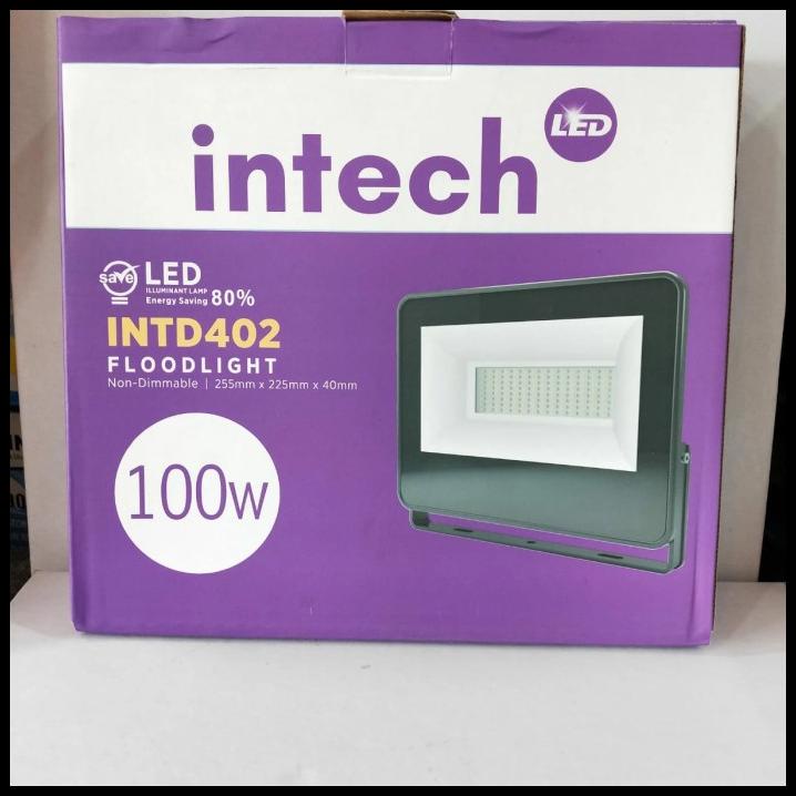 Jual Lampu Tembak Led 100 Watt Intech Intd402/Lampu Sorot 100 Watt ...