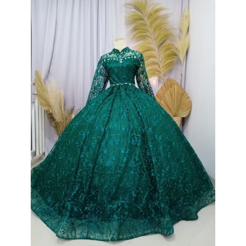 Jual RNDGaun wedding barbie/gaun resepsi/gaun akad | Shopee Indonesia