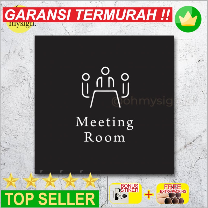 Jual Murah Sign Meeting Room Ruang Rapat sign Akrilik | Acrylic Sign ...