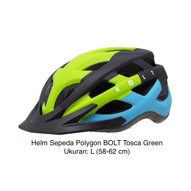 Jual Helm Sepeda MTB / Roadbike Polygon BOLT Matt Tosca Green / Biru ...