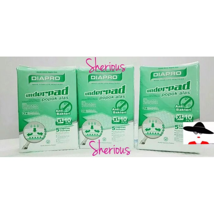 Jual Underpad Diapro - Perlak - Popok Alas isi 10 pcs | Shopee Indonesia