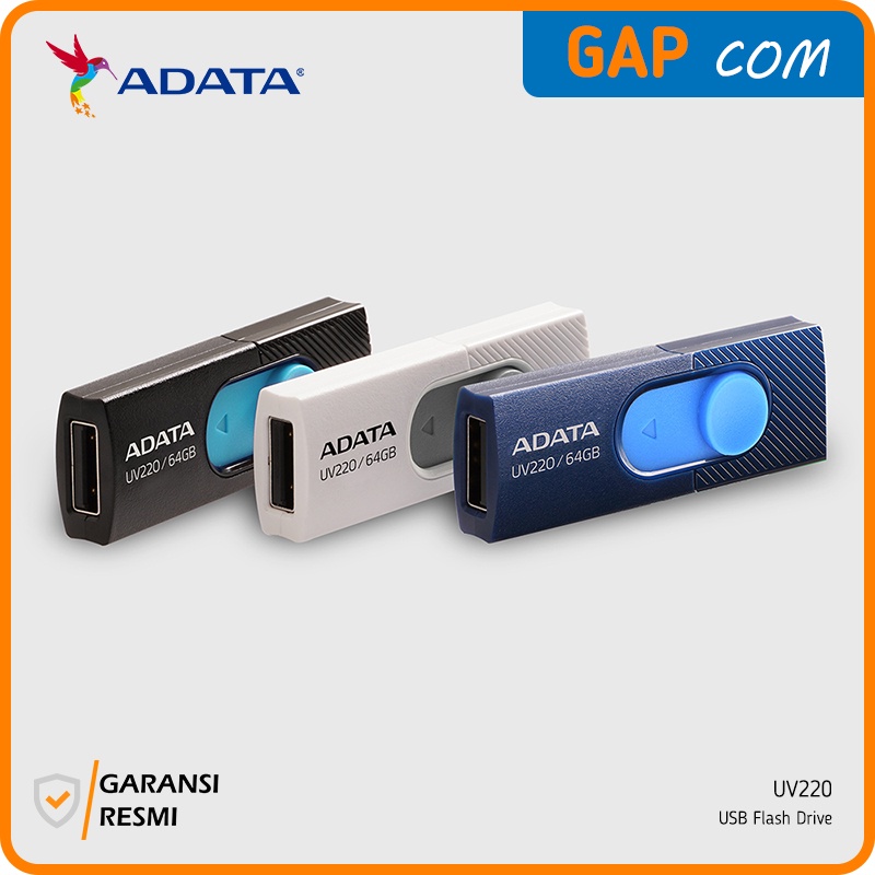 Jual FlashDisk 16GB/32GB ADATA UV220 SLIDE FLASH DRIVE USB 2.0 | Shopee Indonesia