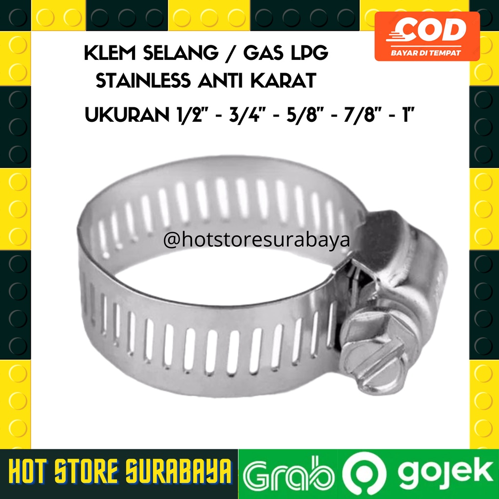 Jual Klem 3/4 Inch Stainless Steel - Klem Selang 3 per 4 Kompor - Klem ...