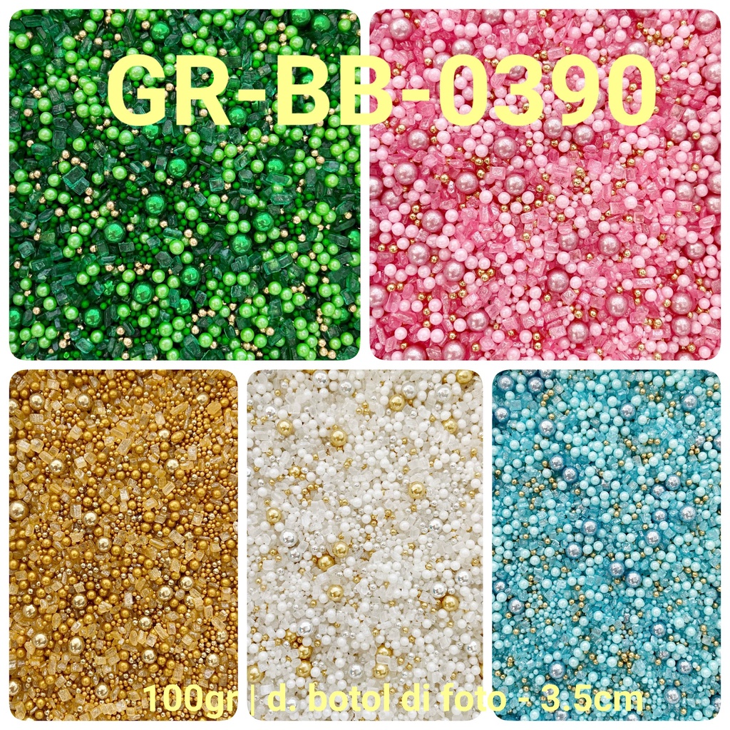 Jual GR-BB-0390 Sprinkle springkel sprinkel 100gr mutiara rock sugar ...