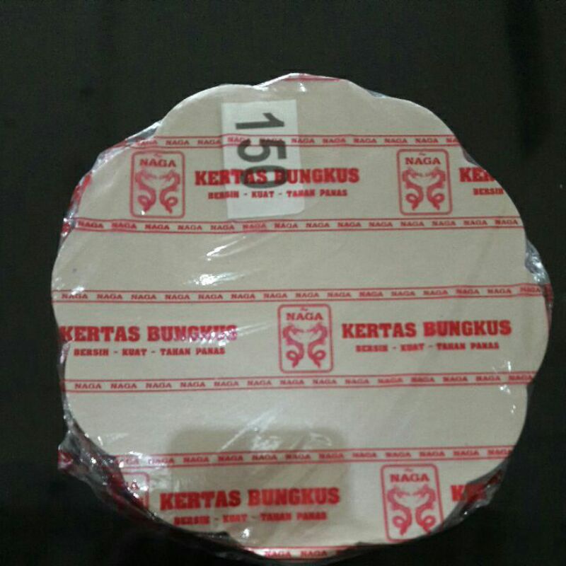 Jual Kertas Nasi bulat isi 150 lbr / kertas minyak / kertas minyak ...