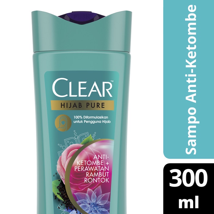 Jual Clear Hijab Pure Shampo Anti-Ketombe & Anti-Rontok 300Ml | Shopee ...